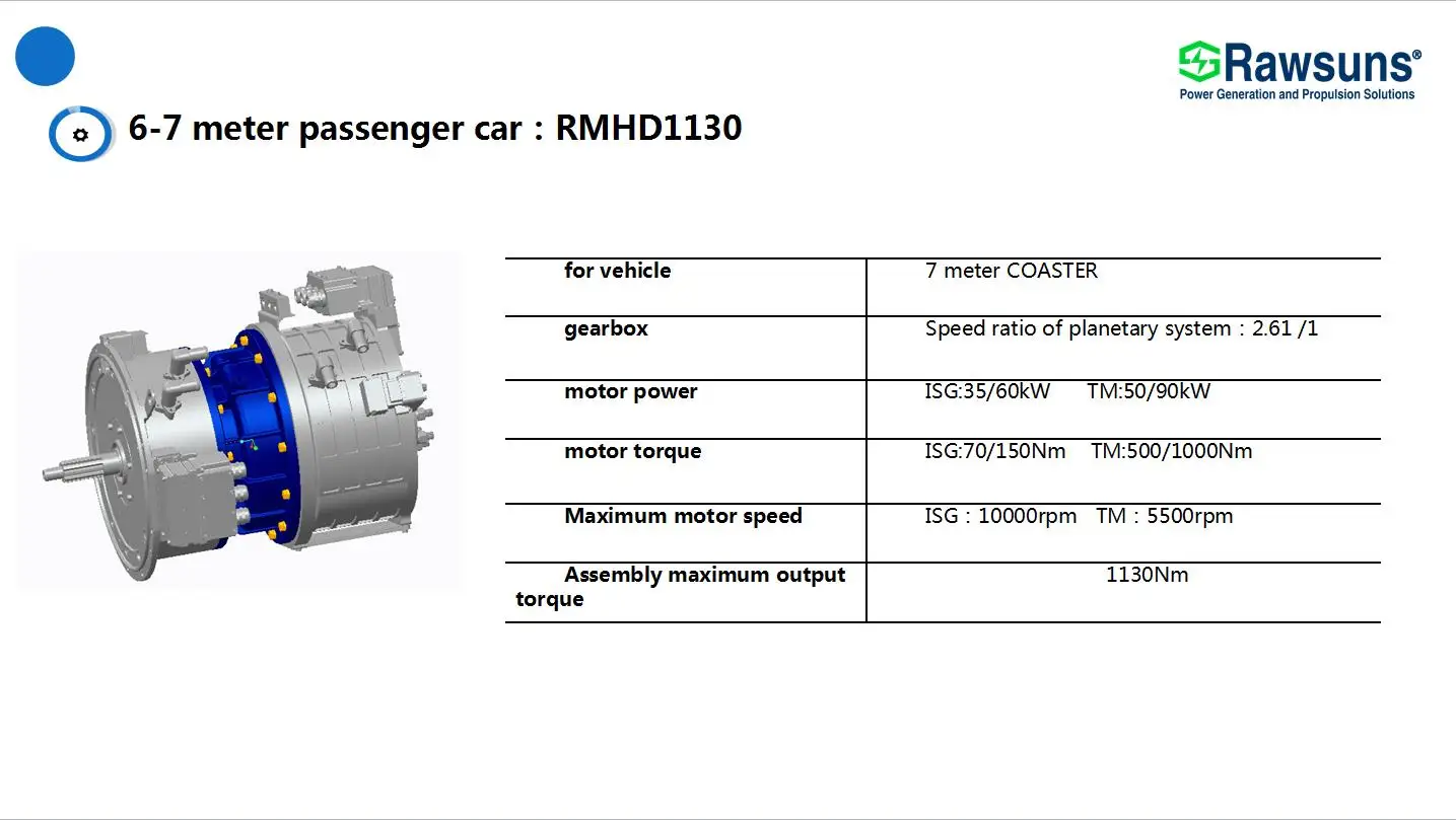 150KW ISG + TM Hybrid Powertrain EV Conversion Kit for 7 Meter Coaster ...
