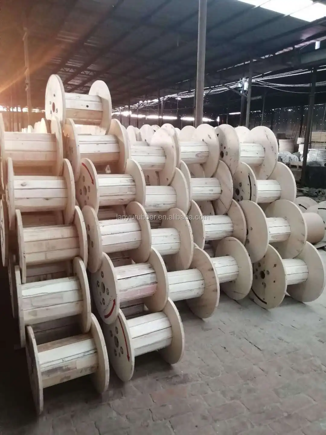 Empty Large Wooden Cable Spools for Sale - Durable & Recyclable