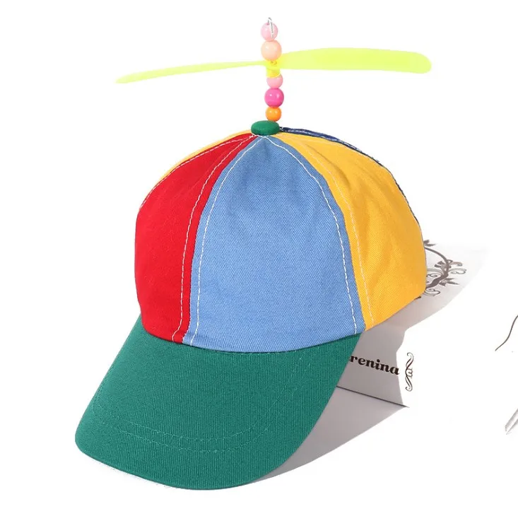 Wholesale Kids Helicopter Propeller Baseball Caps Colorful Patchwork ...