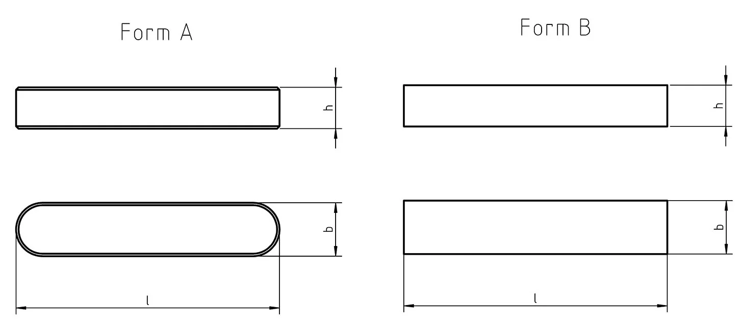 Stainless Steel DIN6885 Type A Parallel Keys - Durable & Versatile