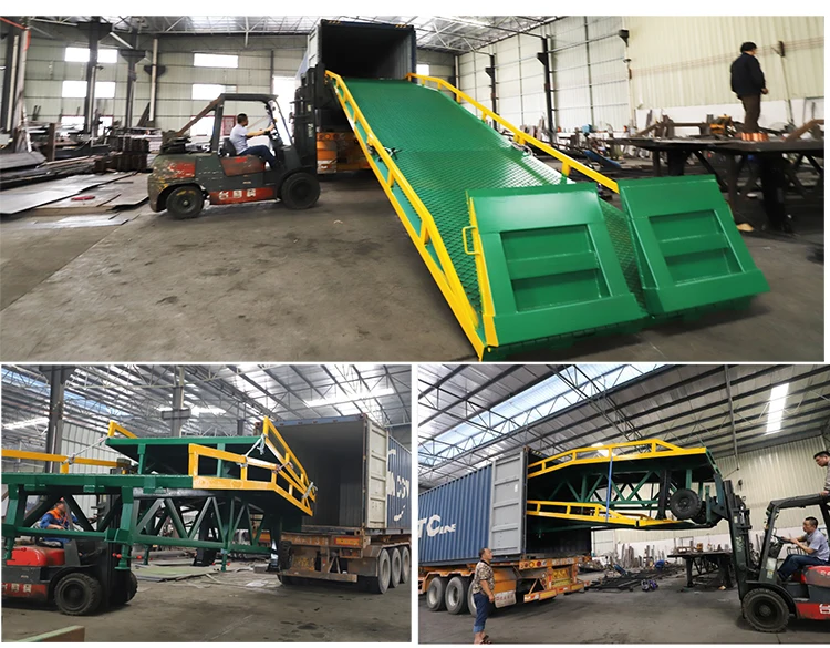 10 Ton Mobile Yard Loading Ramp Adjustable Height Forklift Container ...