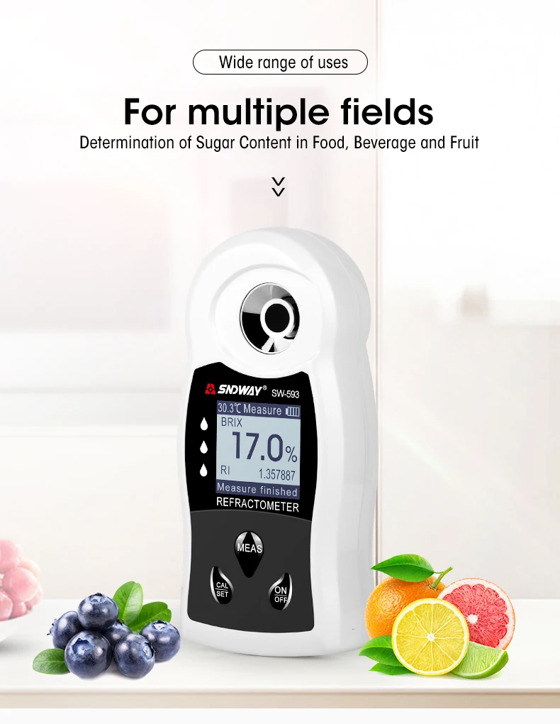 High Accuracy Digital Refractometer - Sugar Brix Meter