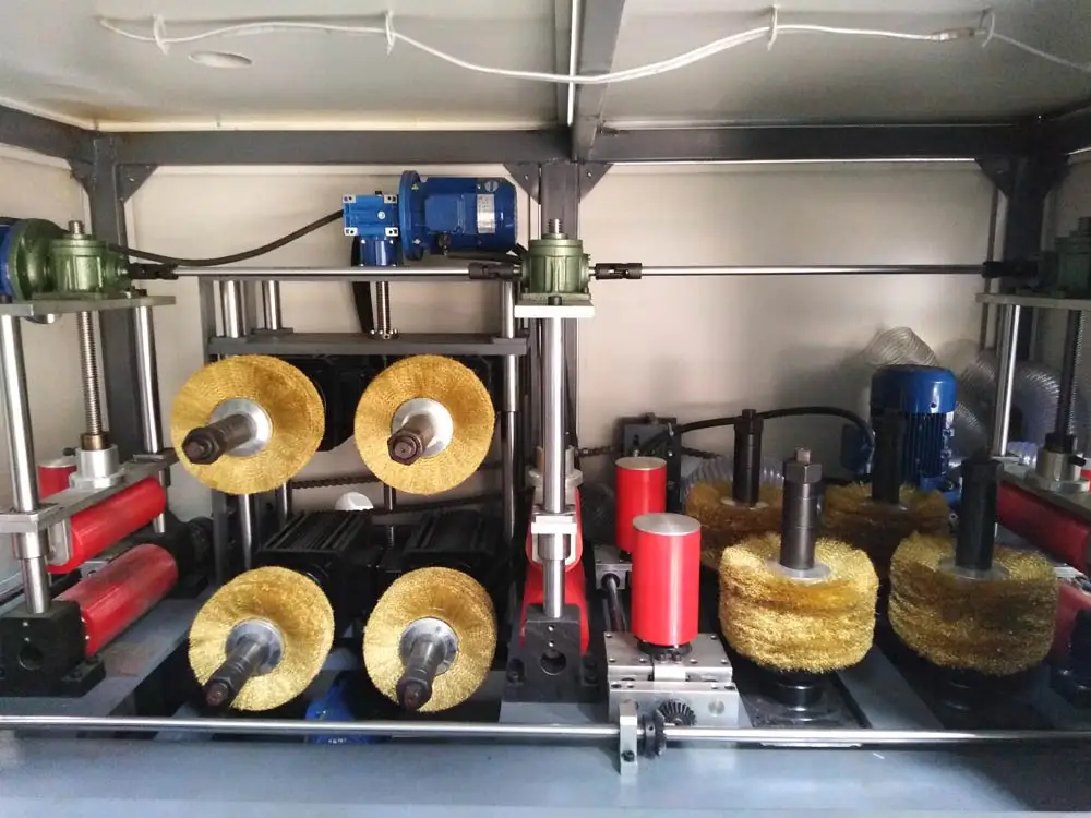 Aluminum Extrusion Section Surface Brushing Satin Finishing Machine ...