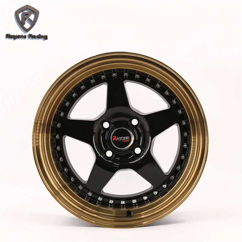 15 Inch Dark Black Deep Dish 4X100 Milled Lip Wheels