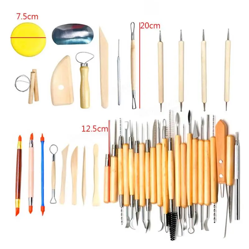 42pcs Wooden Clay Modeling Tools Set With Colorful Box - Buy Pottery ...