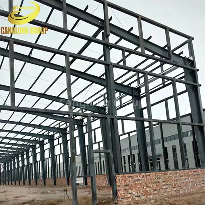 Easy Build Prefab Metal Building Frame Factory Steel Structure Workshop ...