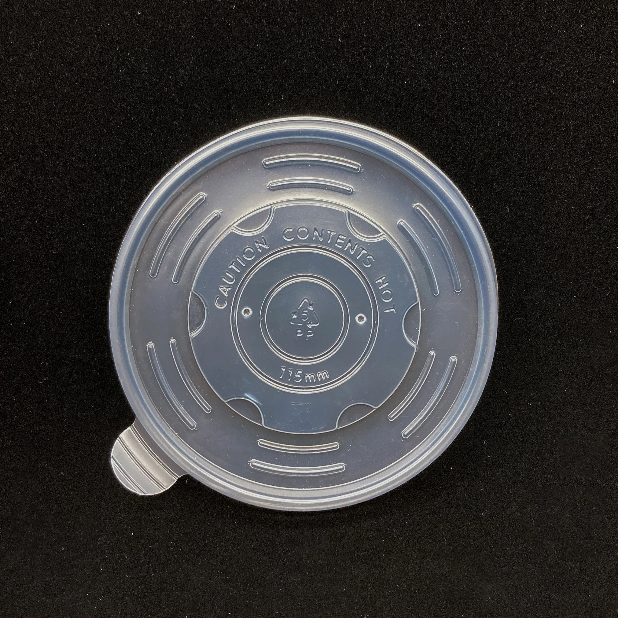 Disposable Round 115mm Soup Bowl Cap Kraft Paper Bowl Food Container Pp ...