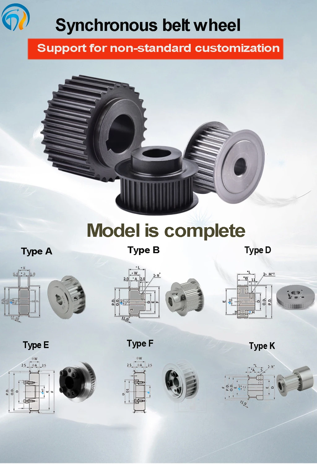 S4.5m Timing Belt Pulley STPD Synchronous Drives XL MXL HTD 2GT
