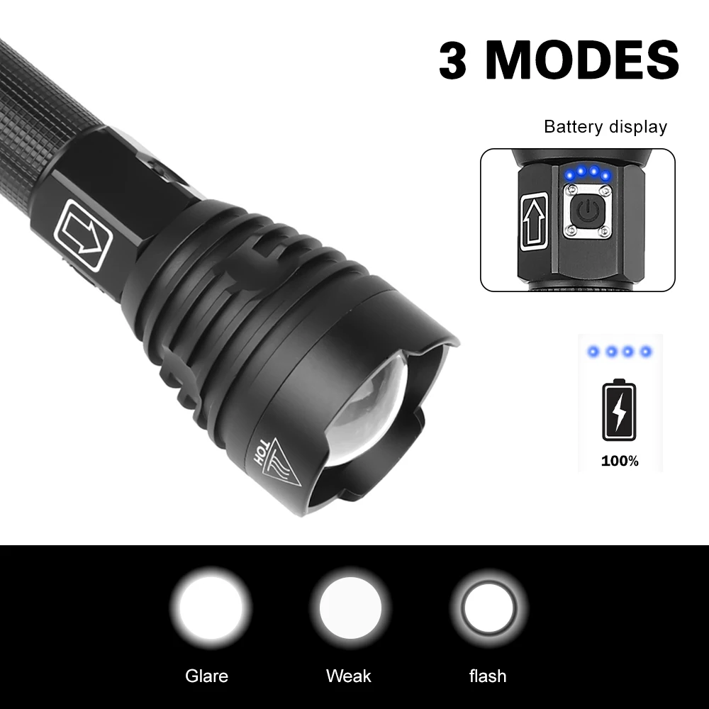 Asafee Multi-Function LED Flashlight - 50000 Hours Lifespan