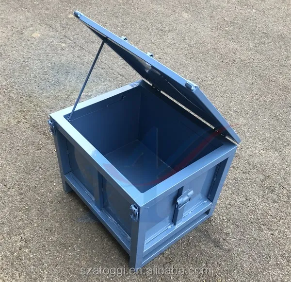 Customized Stackable Steel Pallet Box with Lid - ATOGGI