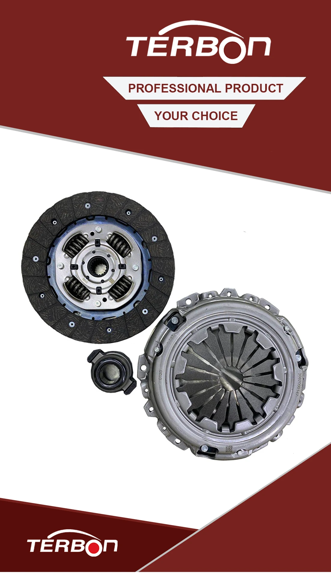 200mm Oem 41300-39260 Terbon Auto Parts Car Clutch Kit Clutch Assembly ...