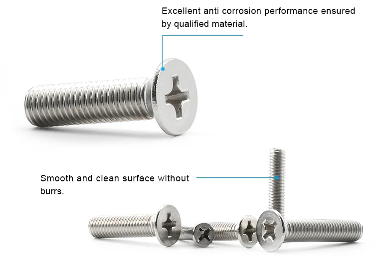 China Customized M4 M8 Flat Head Machine Screws Stainless Steel ...