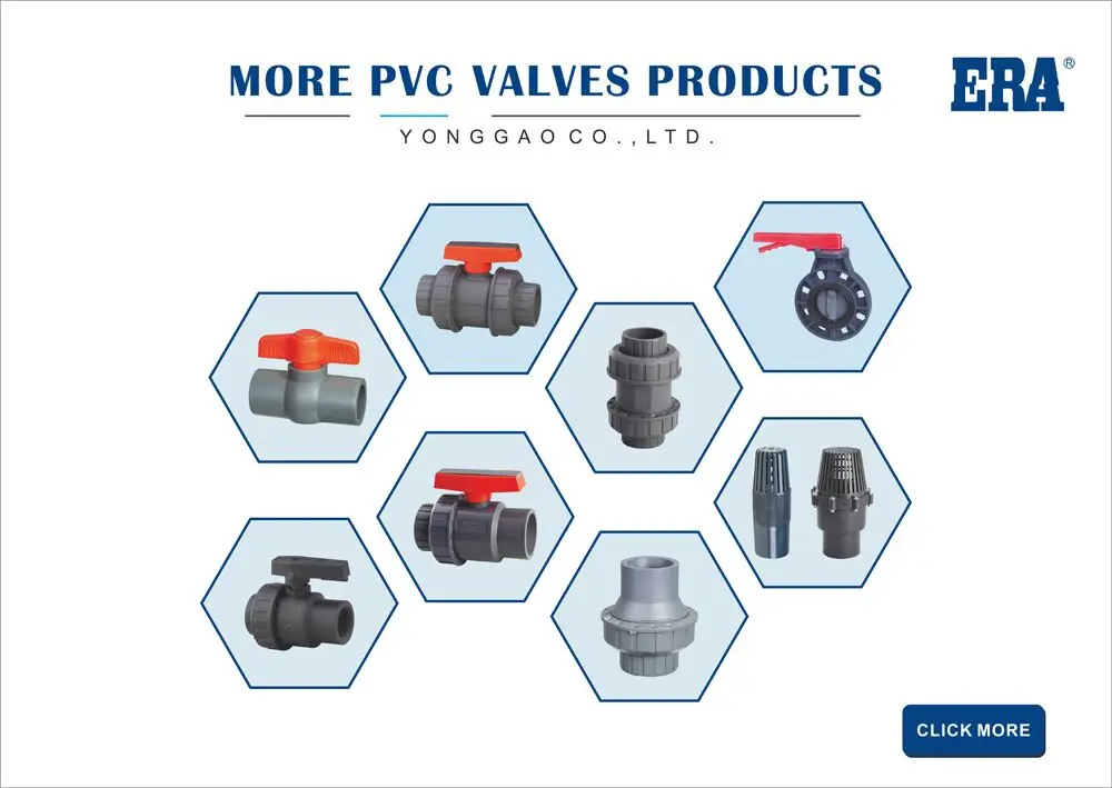 ERA Factory Supply PVC Double Union Ball Check Valve