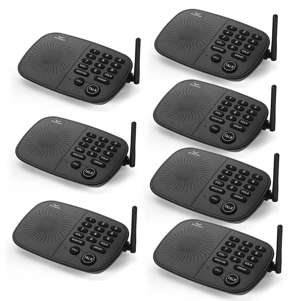 Security Audio Device Wireless Intercom System Multi Channel Fm Walkie ...