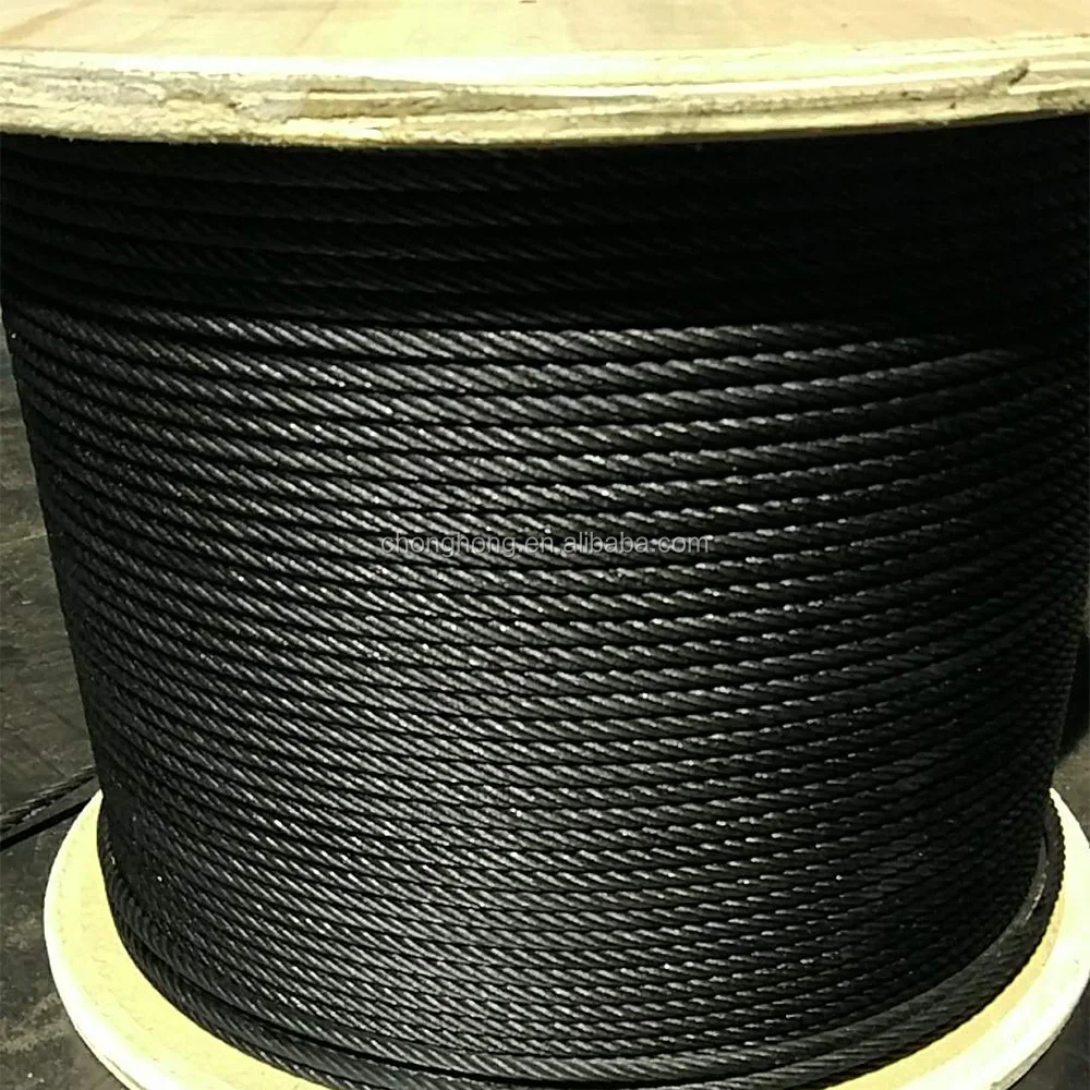 7x7 1/16" Black Powder Coated Galvanized Aircraft Cable For Stage And ...