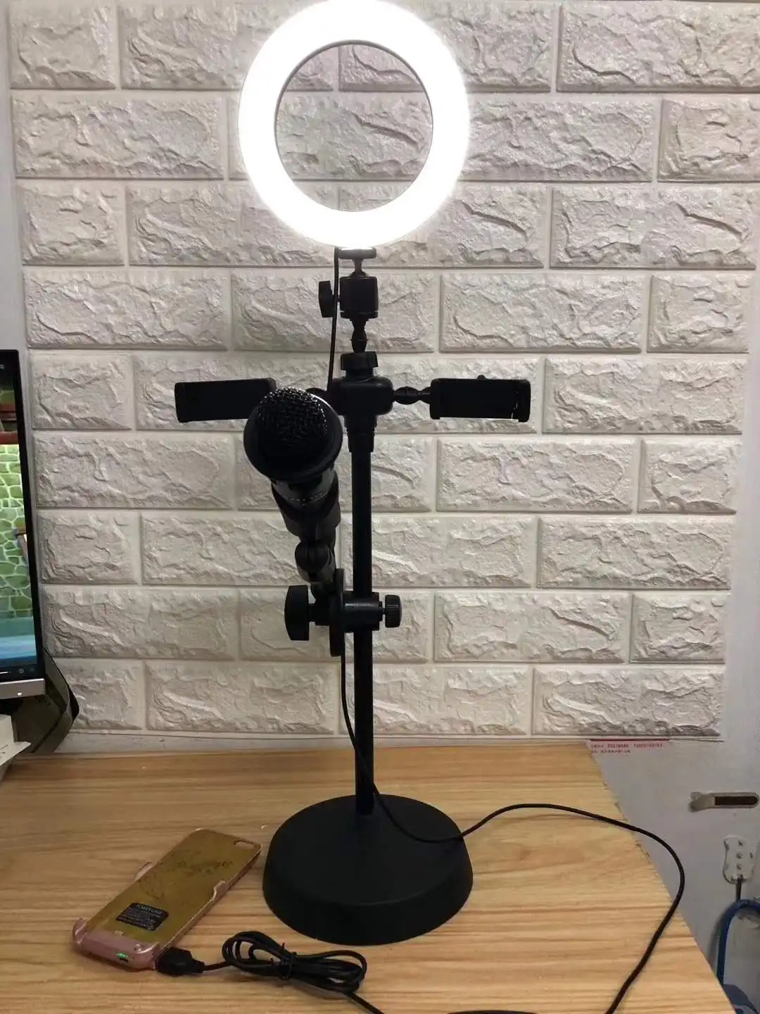 Cpyp Professional Adjustable Microphone Desktop Stand Live Voice Mobile ...