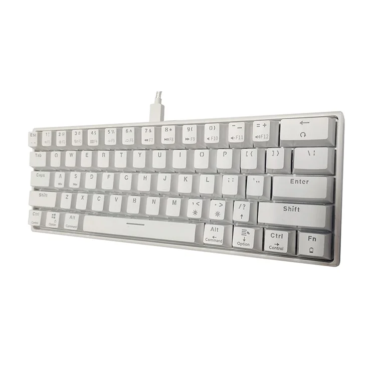 Rgb Игровая Механическая Белая Bt Мини Беспроводная Клавиатура 60% ...