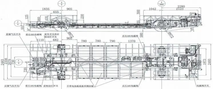 Top Brand BAK CATL Electric Bus Chassis Design 10m City Bus Chassis
