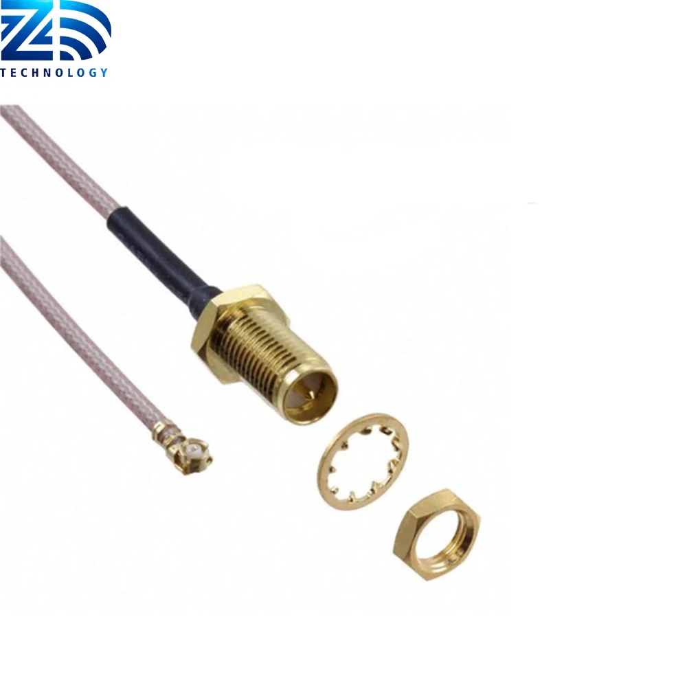 Jumper Cable RG178 with Female to Ufl MHF Flange Adapter Connector - ZDTECH