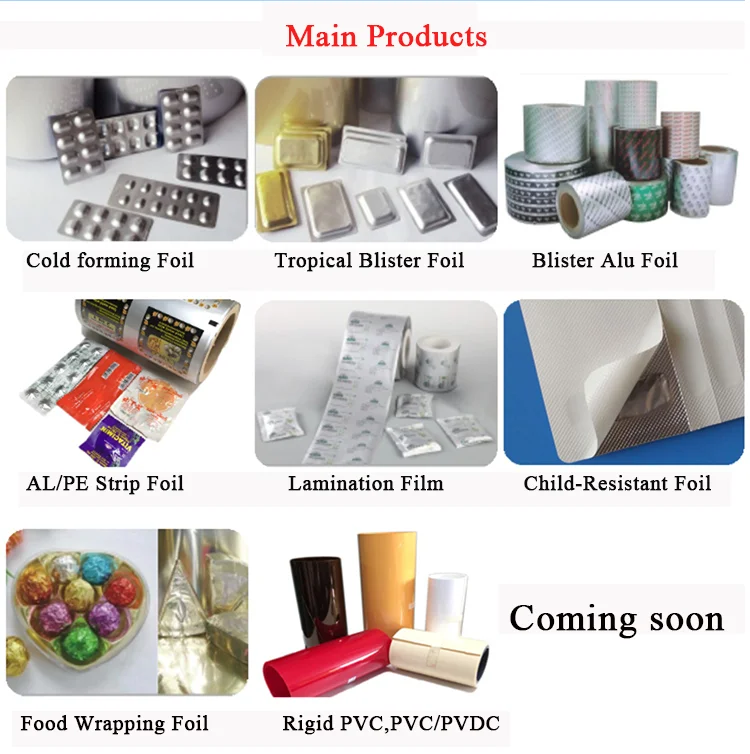 Opa25/al45/pvc60 Cold Forming Foil Sealing With Ptp Blister Alu Foil ...