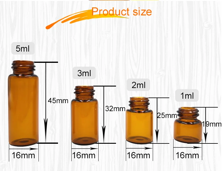 High Quality 1ml 2ml 3ml 5ml Small Perfume Glass Sample Bottle 1/4 Dram ...