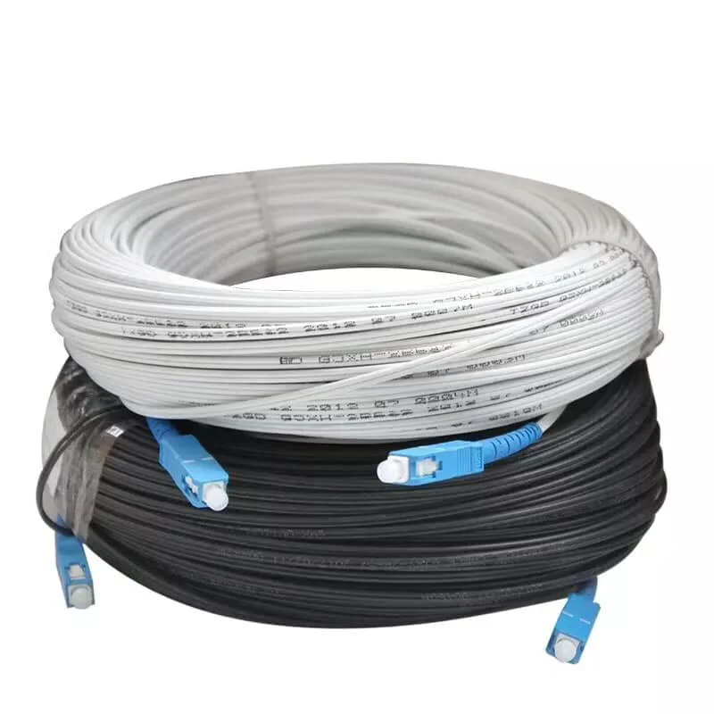 Pre-connectorized Drop Cable With Sc/upc-sc/upc-gjyxfch-frp-1b6a2,Glued Messenger Wire And Grp ...