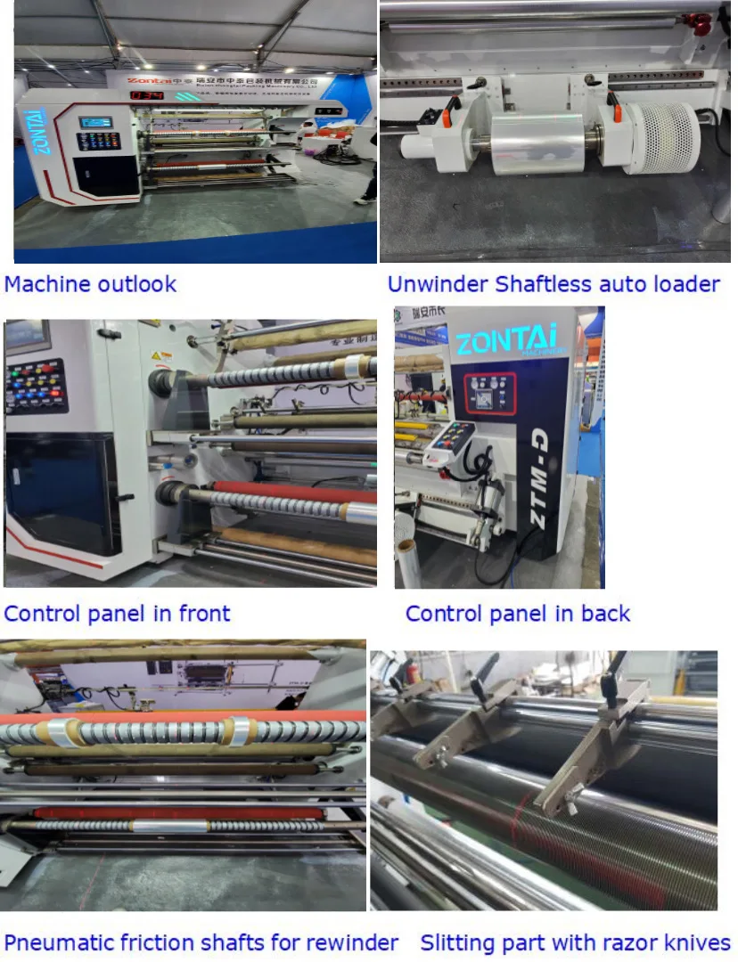 Zontai Automatic Sliting Rewinding Machine Slitting Rewinder 400m/min ...