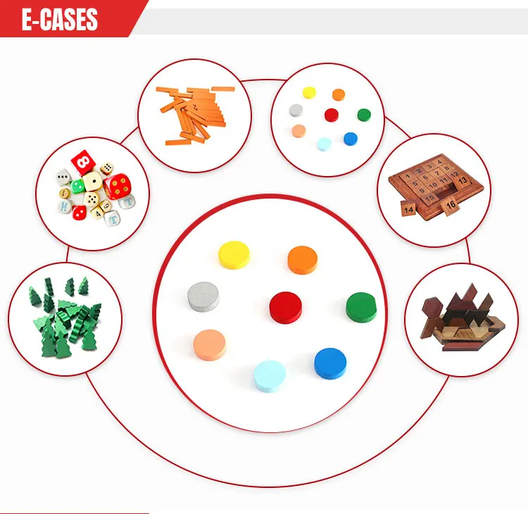 Wooden Round Circle Board Game Tokens - Customizable