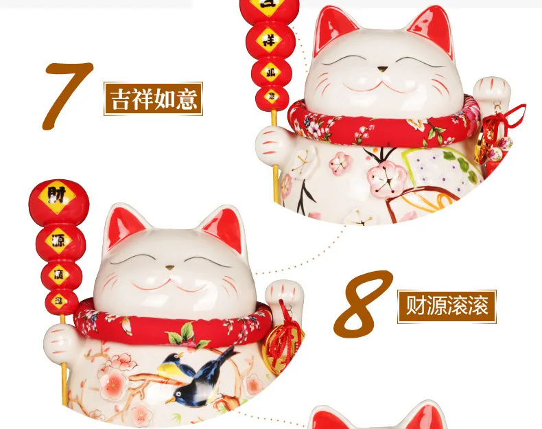 Wholesale Japanese Lucky Cat Maneki Neko Ceramic Figurine for Home ...