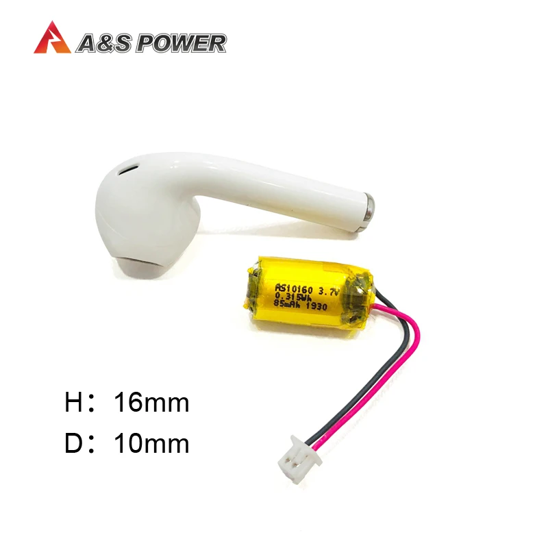 Smallest Cylindrical 3.7v 85mah Li-polymer Battery Lithium Polymer Lipo ...