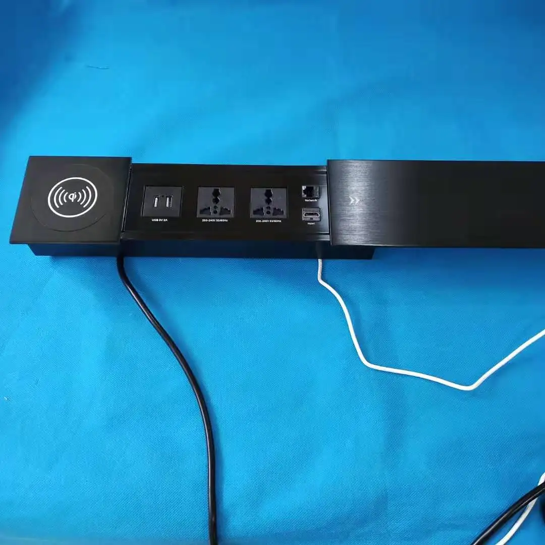 New Design Sliding Electric Wireless Desktop Charger Socket