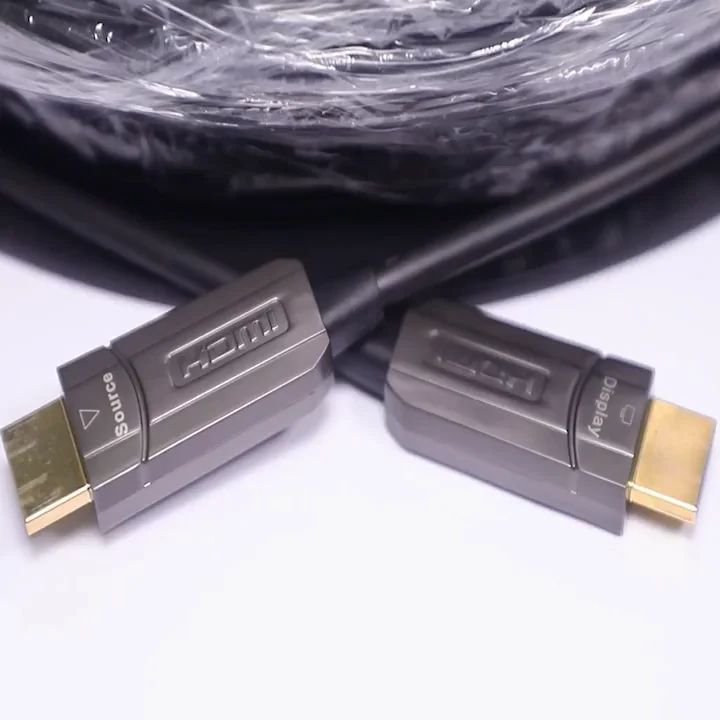 High Speed 50m 4k 8k Uhd Aoc Hdmi Fiber Optic Cable - Buy Hdmi 2.1 Fiber Optic Cable,Uhd Aoc ...