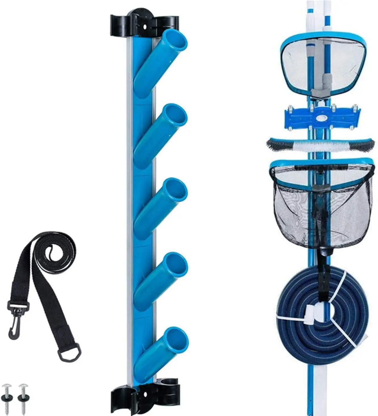 Cleaning Accessory Holder Rack Store Poles Brushes Nets Vacuums Hanger ...