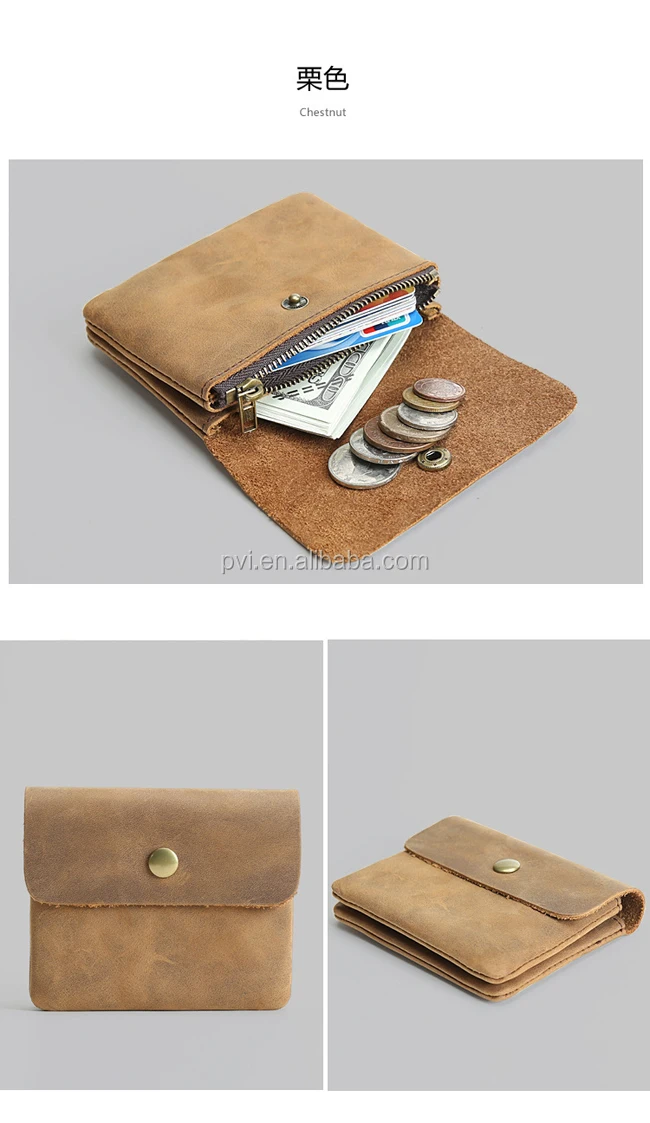 Small Genuine Cow Leather Coin Purse - Versatile & Stylish