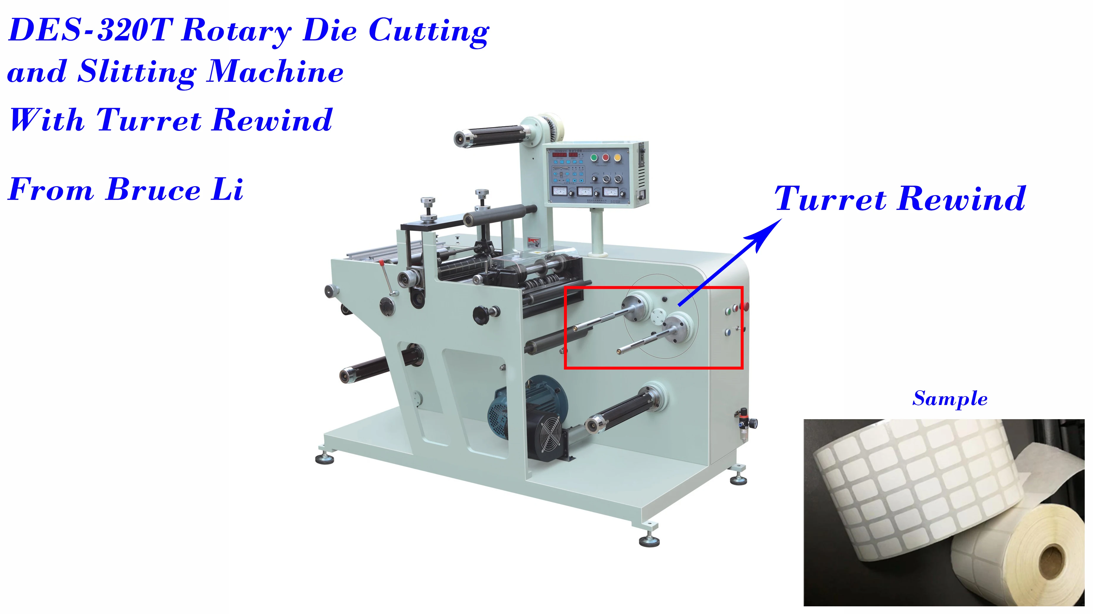 Des320t Rotary Automatic Adhesive Sticker Label Die Cutting Slitting ...
