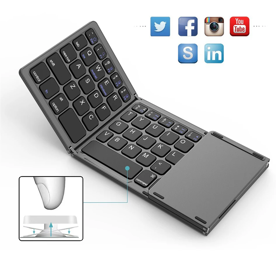 Slim Mini Blue Tooth Keyboard Android Tv Box Foldable Mini Keyboard ...