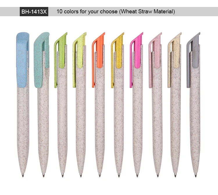 9 Colors Soft Barrel Cheap Promo Plastic Ballpoint Pens