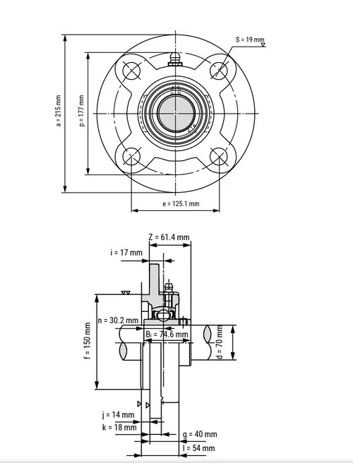 Shaft 70 Mm Flange Bearing UCFC214 - FYH ASAHI NTN Brand