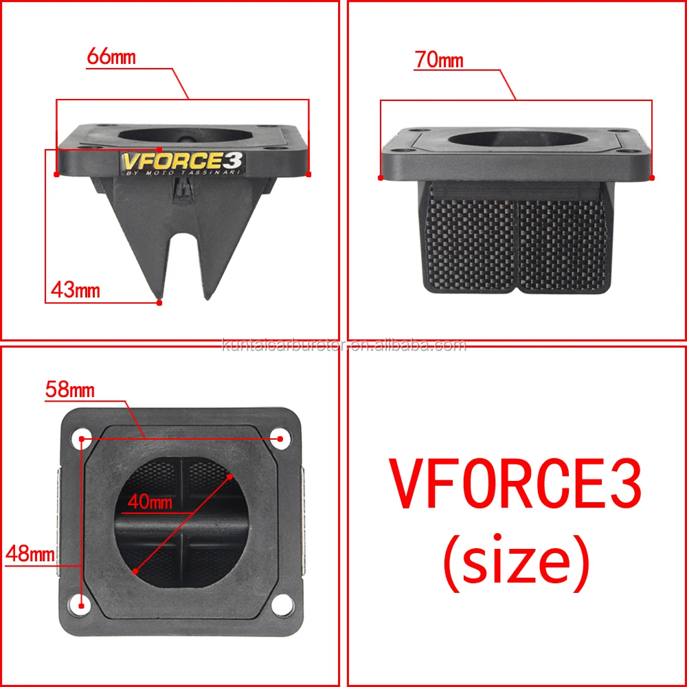 V3144 V-Force Vforce 3 Reed Valve Carbon Fiber Inlet System