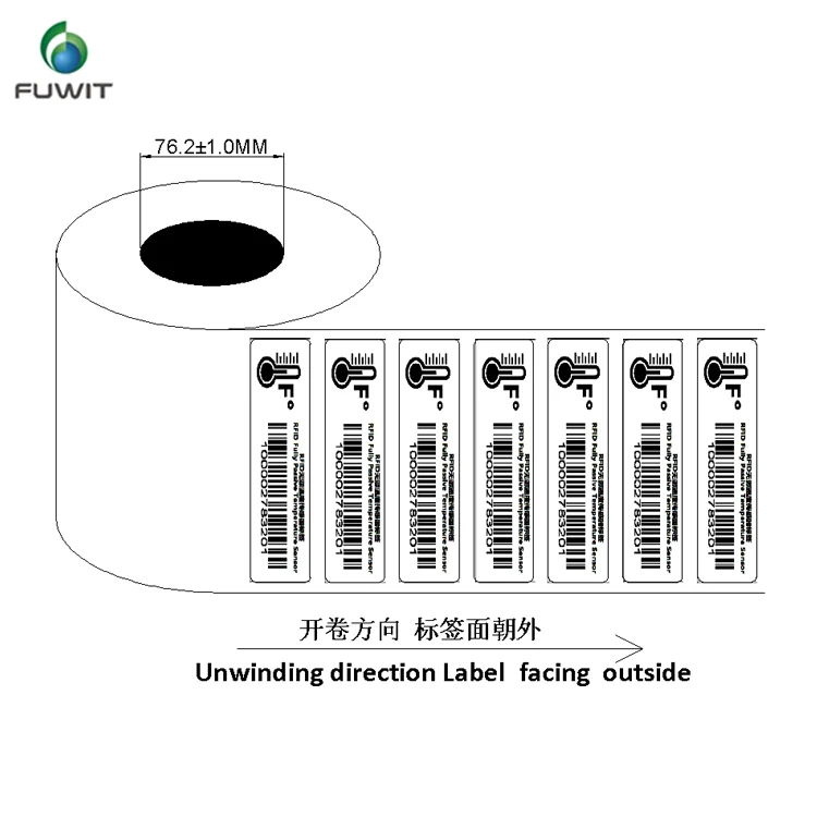 ThingMagic Mini Temperature Sensor RFID Tag Sticker for Business Card, OEM