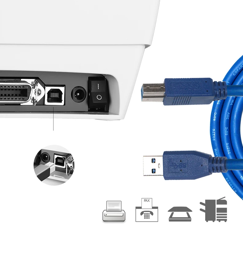 1.5m High Speed Awm Style 2725 Type A To B Male Usb 3.0 Charger Data ...