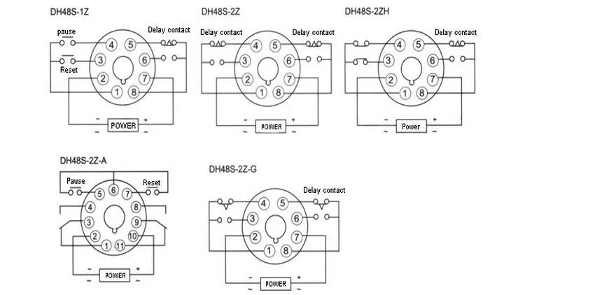 High Quality DH48S-2Z Timer Digital Time Relay with Socket Base