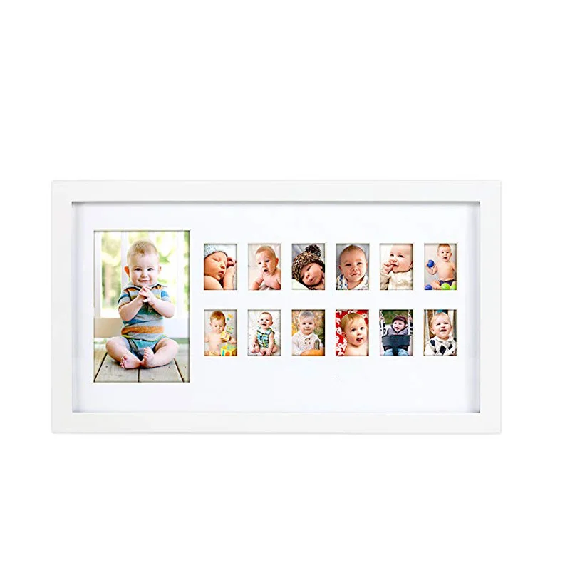 12 Months My First Year Baby Picture Frame For Photo Memories White ...