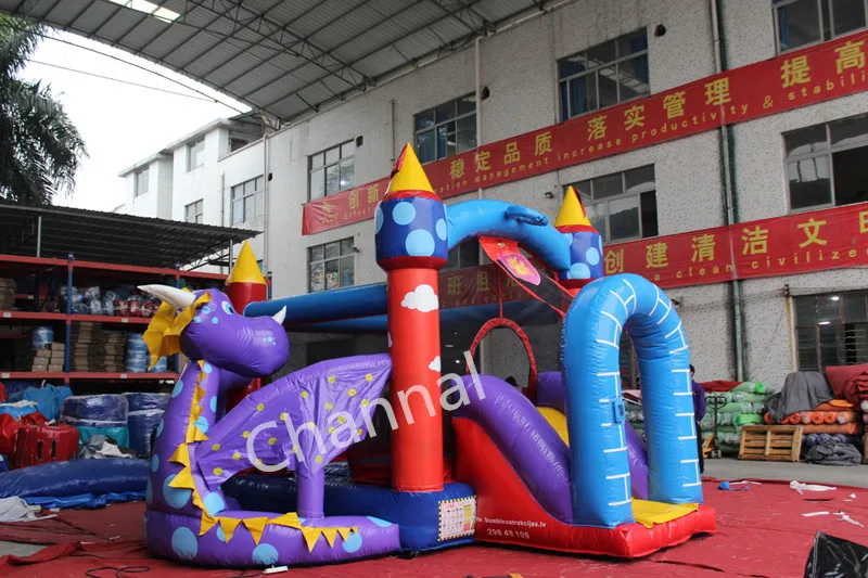 Dragon Bounce House Ball Pit Bouncy Castle Combo - Max Capacity 8