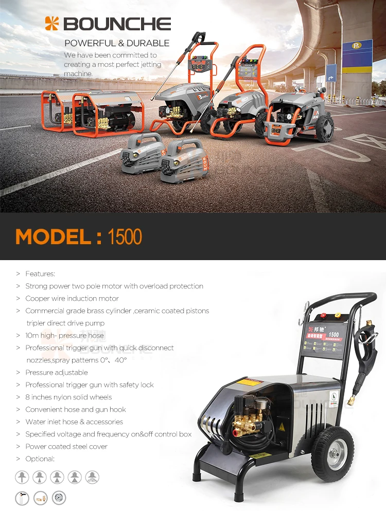 200 Bar 380v Power Water Jet High Pressure Washer Cleaning Machine Pump ...