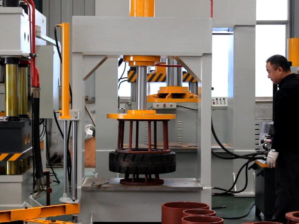 Solid Tire Changing Forklift Tire Press Machine 100ton H Frame ...
