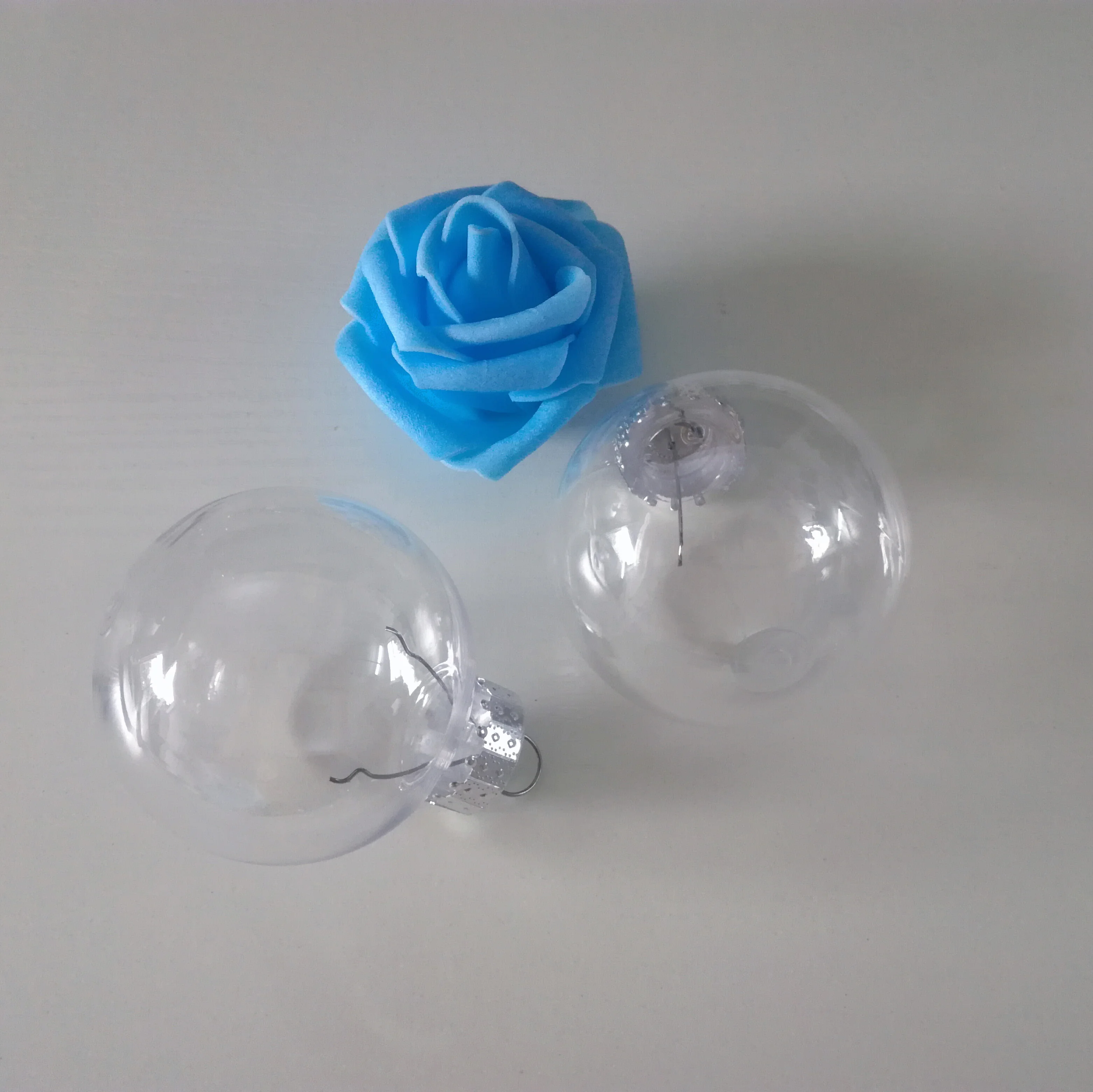 6cm Clear Plastic Round Ball for Christmas Baubles