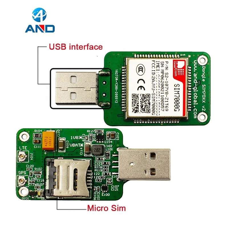 Usb Dongle Sim7000g Lte Usb Dongle Lte Cat M1 Emtc Nb Iot Simcom 4g Sim7000g With Gps And Nb