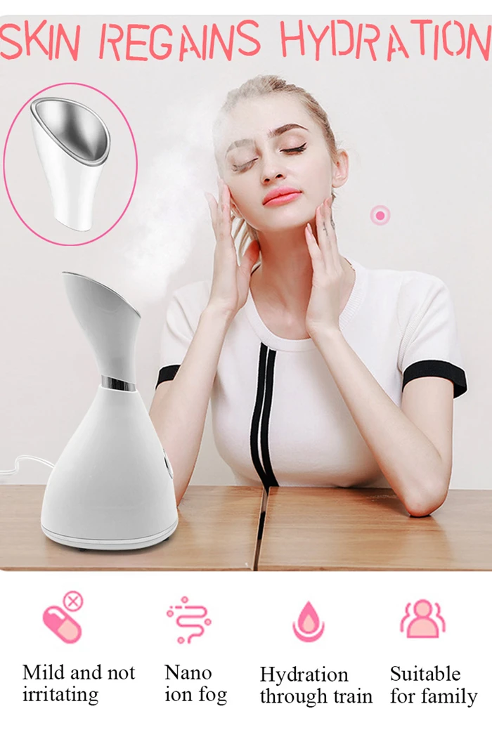 Nano Ionic Facial Steamer Warm Mist Face Humidifier,Face Steamer Home ...
