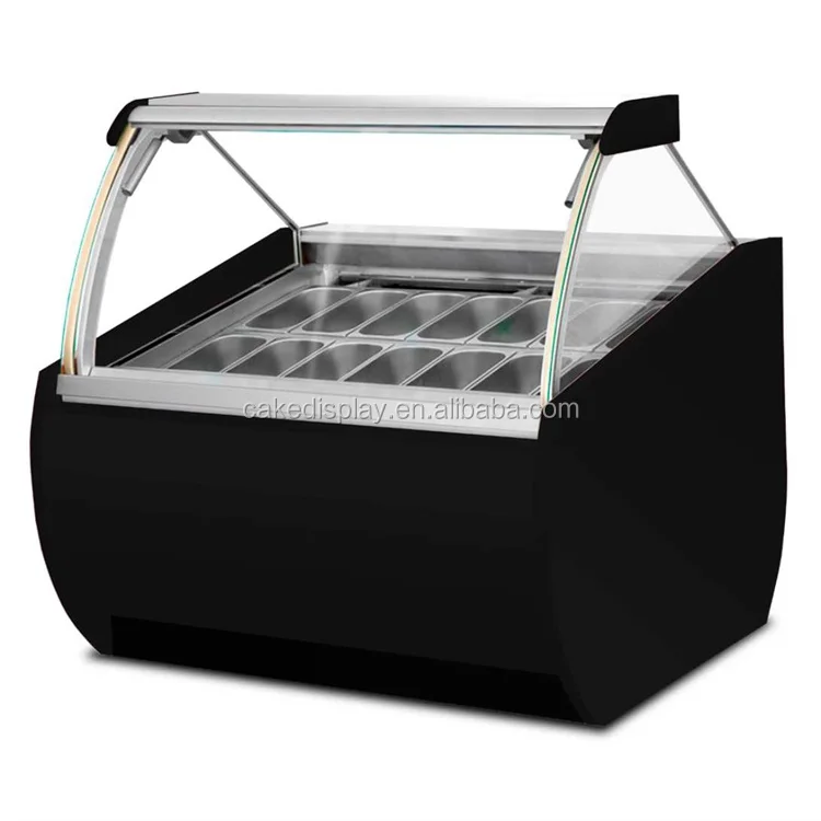 Commercial Ice Cream Freezer - 12 Pans Air Cooling Display